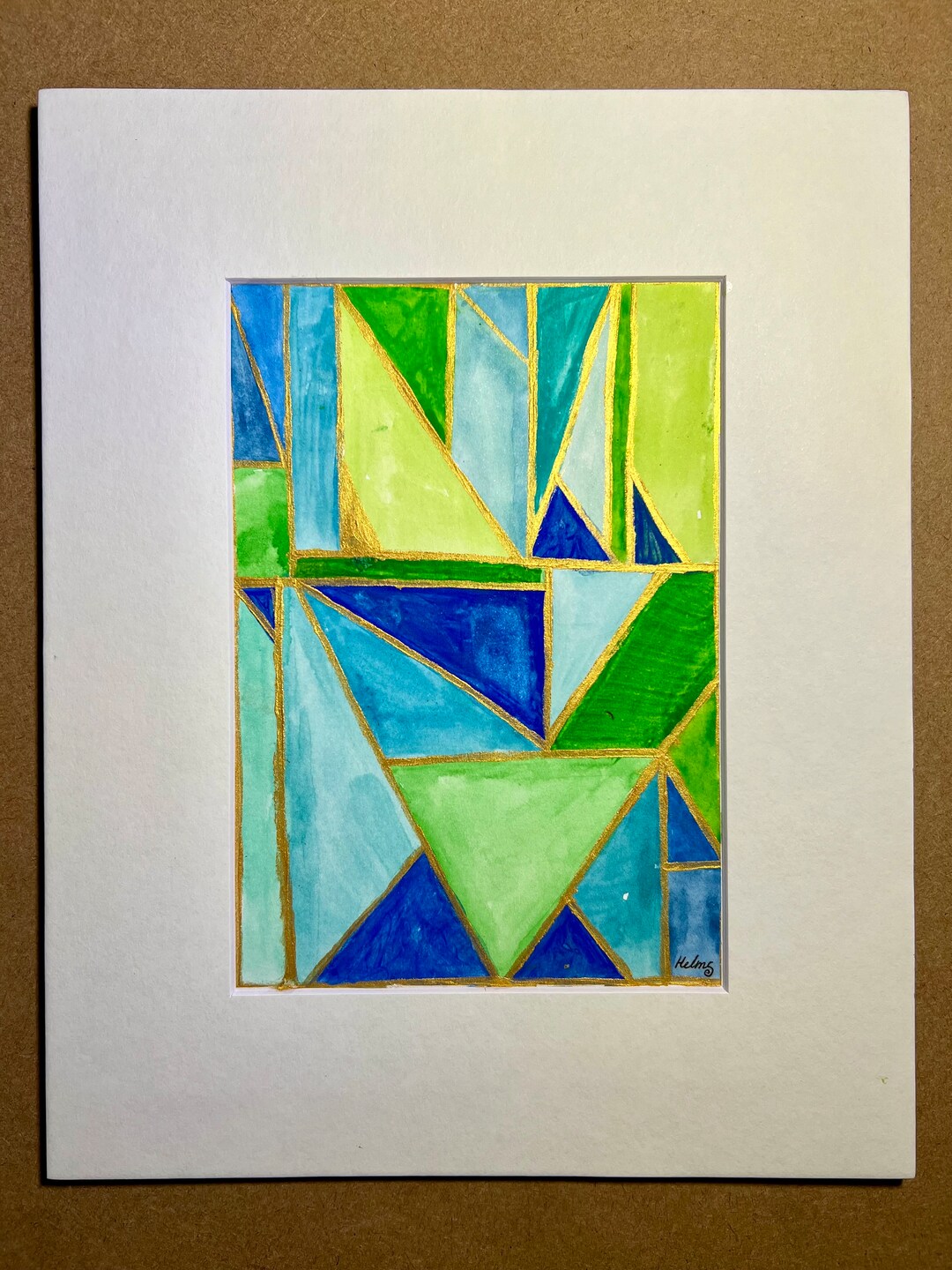 Fused Green Original Watercolor Painting - Etsy