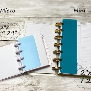 Discbound Dividers Plastic Page Markers Tab-top Happy Planner Micro ...