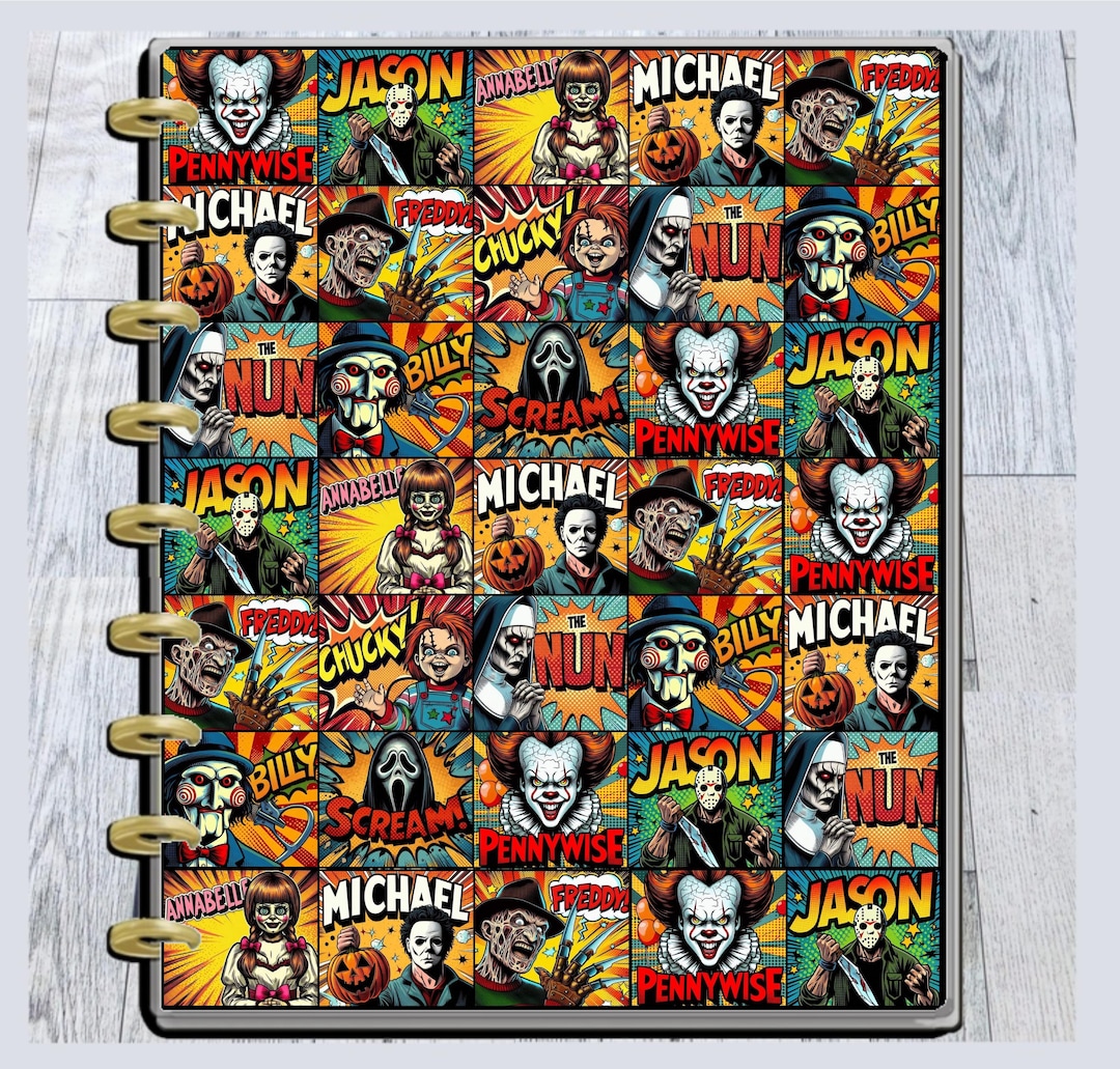 Horror Movies Comics Happy Planner Cover Dividers Collection Micro Mini ...