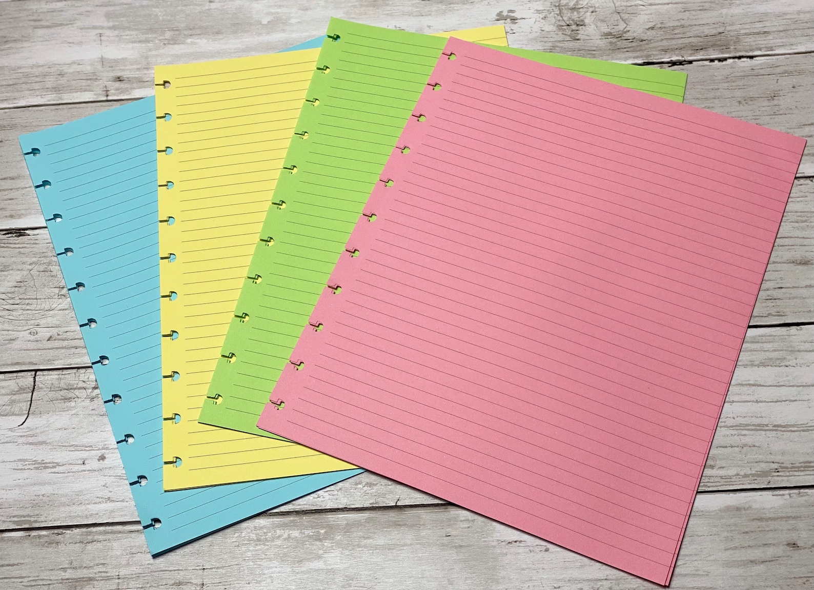 BIG Lined Colored Paper (40 or 20 Sheets) Letter Size Happy Planner A4 ...