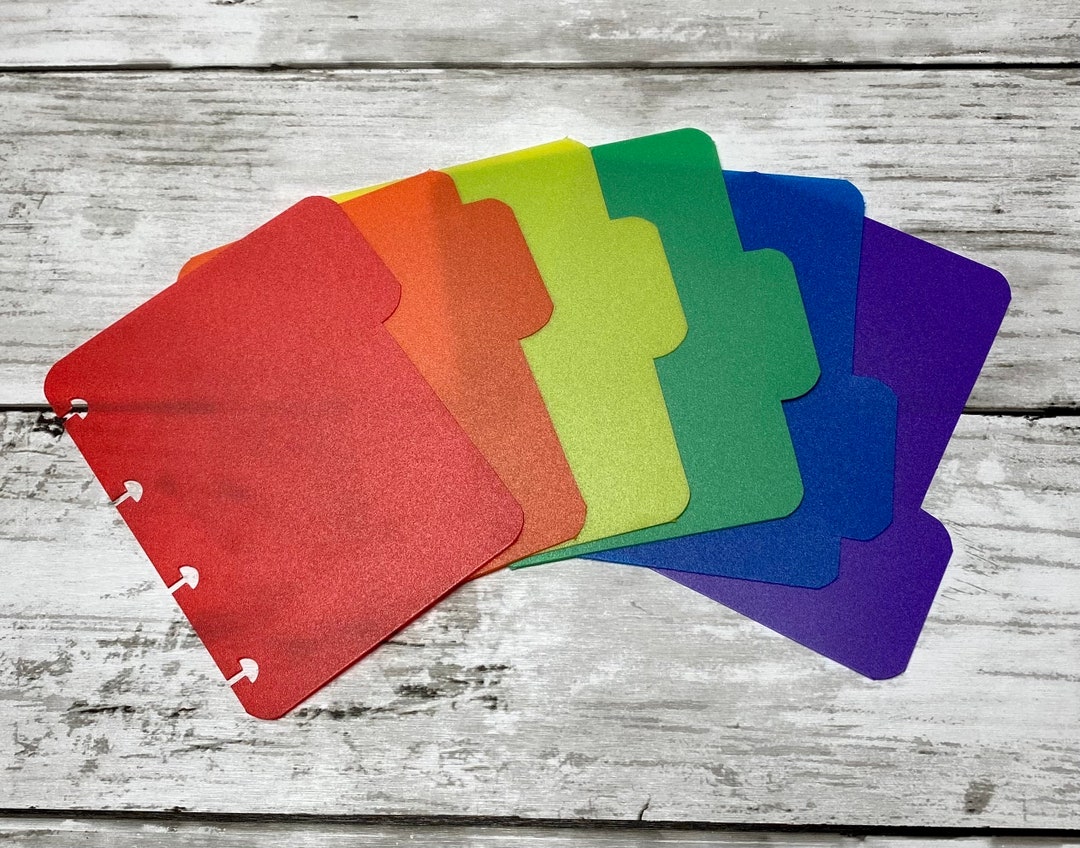 Rainbow Micro Dividers Happy Planner Plastic Divider - Etsy