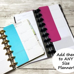 Discbound Dividers Plastic Page Markers Tab-top Happy Planner Micro ...