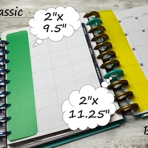 Discbound Dividers Plastic Page Markers Tab-top Happy Planner Micro ...