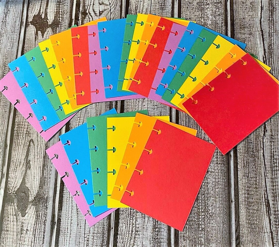 Micro Rainbow Cardstock Paper Happy Planner Tiny Size - Etsy