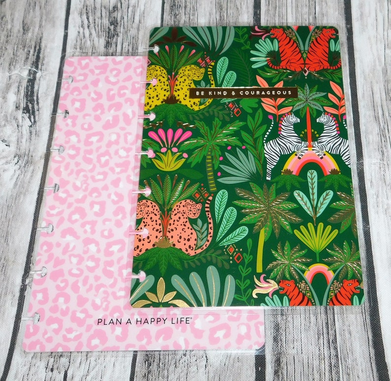 Be Kind & Courageous Mini Size Happy Planner Cover Jungle Vibes Leopard ...