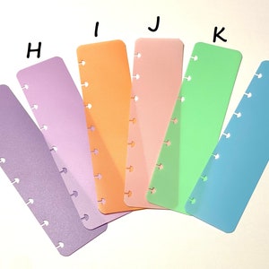 Discbound Dividers Plastic Page Markers Tab-top Happy Planner Micro ...