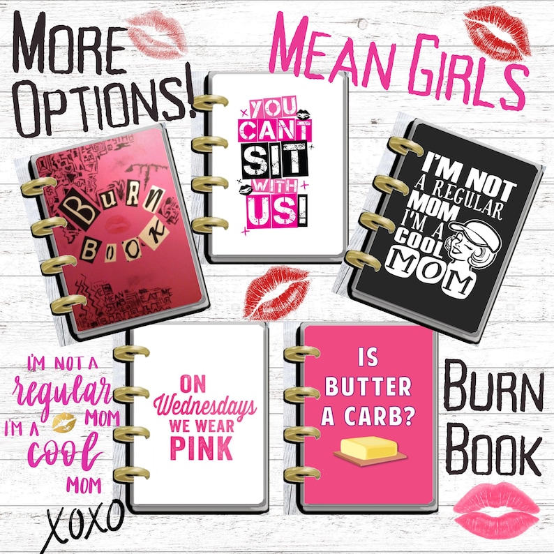 Burn Book Micro Covers Dividers Mean Girls Cool Mom Notebook Planner - Etsy