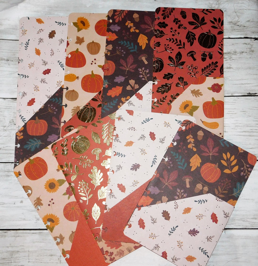 Mini & Skinny Classic Folders Happy Planner Double Pocket Fall Autumn ...