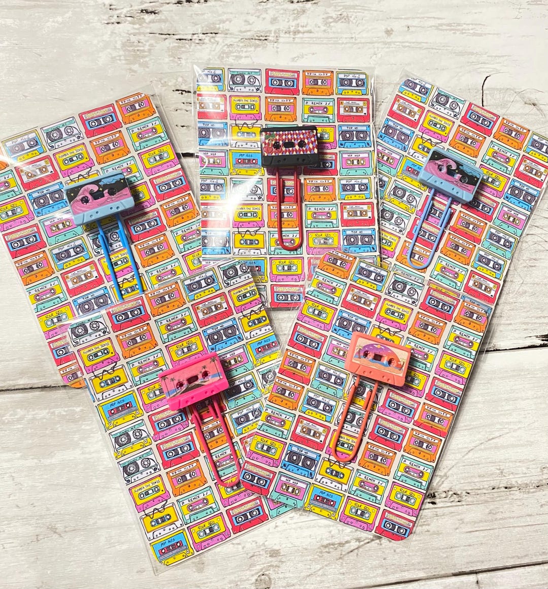 Cassette Tape 80s Nostalgia Planner Accessory Bookmark Paper Clips/page ...