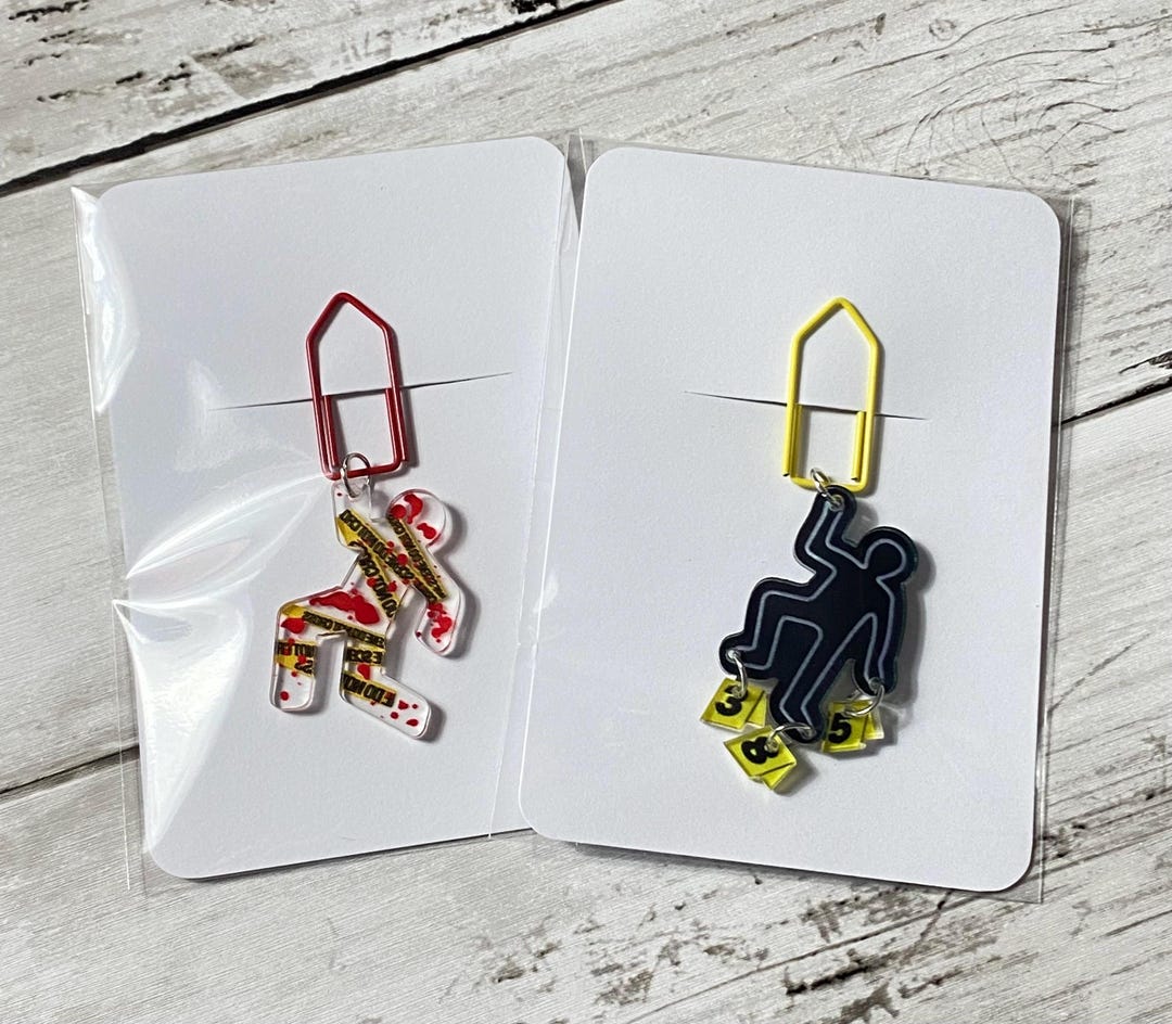 Forensics True Crime Setial Killer Planner Charms Accessory Bookmarks ...
