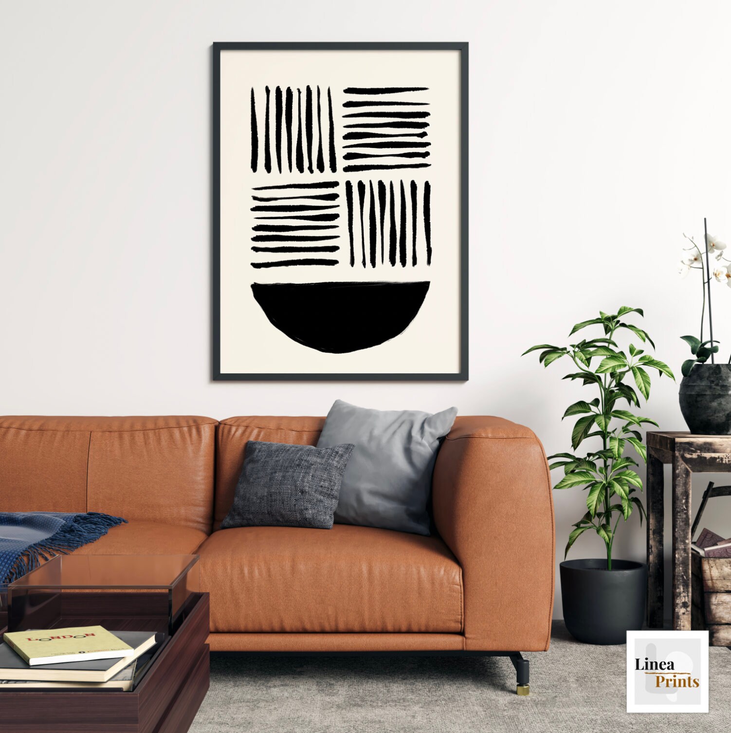 Large Abstract Shapes and Lines | Printable Wall Art, Line Art Drawing ...
