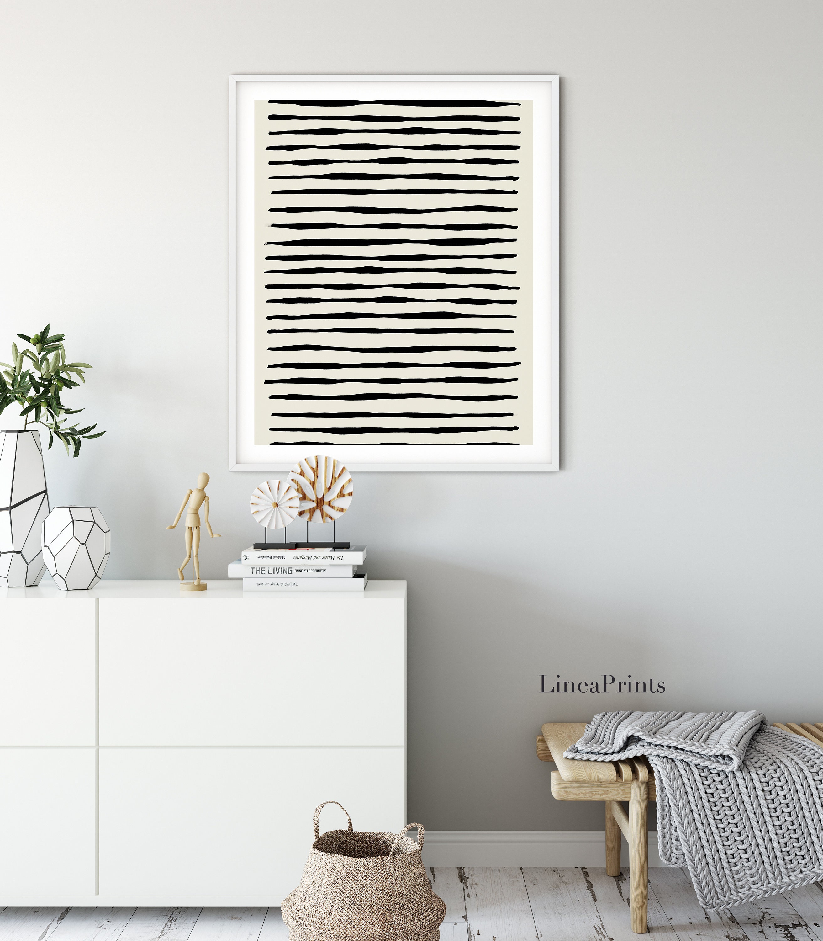 Horizontal Woodblock Minimalist Art Print/ Digital Download - Etsy