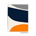 Large Abstract Wall Art/ Orange Navy Prints/ Printable Art/ Minimal ...