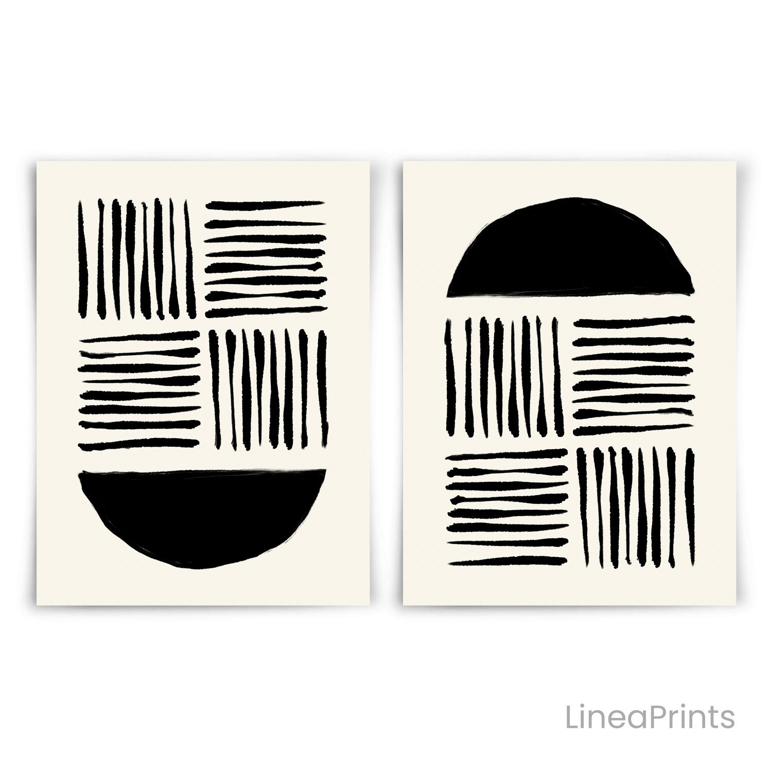 Large Abstract Shapes and Lines | Printable Wall Art, Line Art Drawing ...