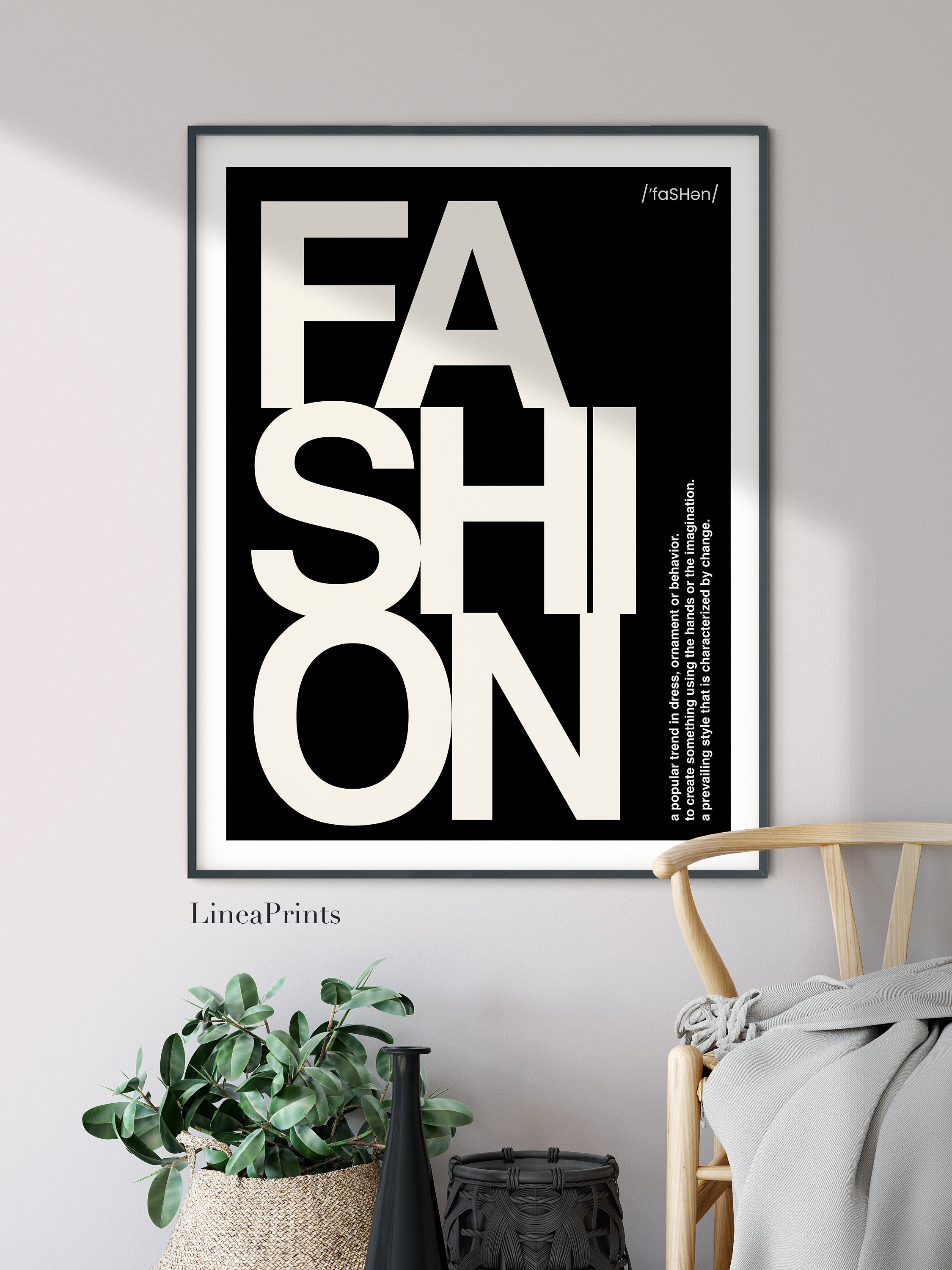 Fashion Print, Large Wall Art, Fashion Quote, Typography Print, Fashion ...