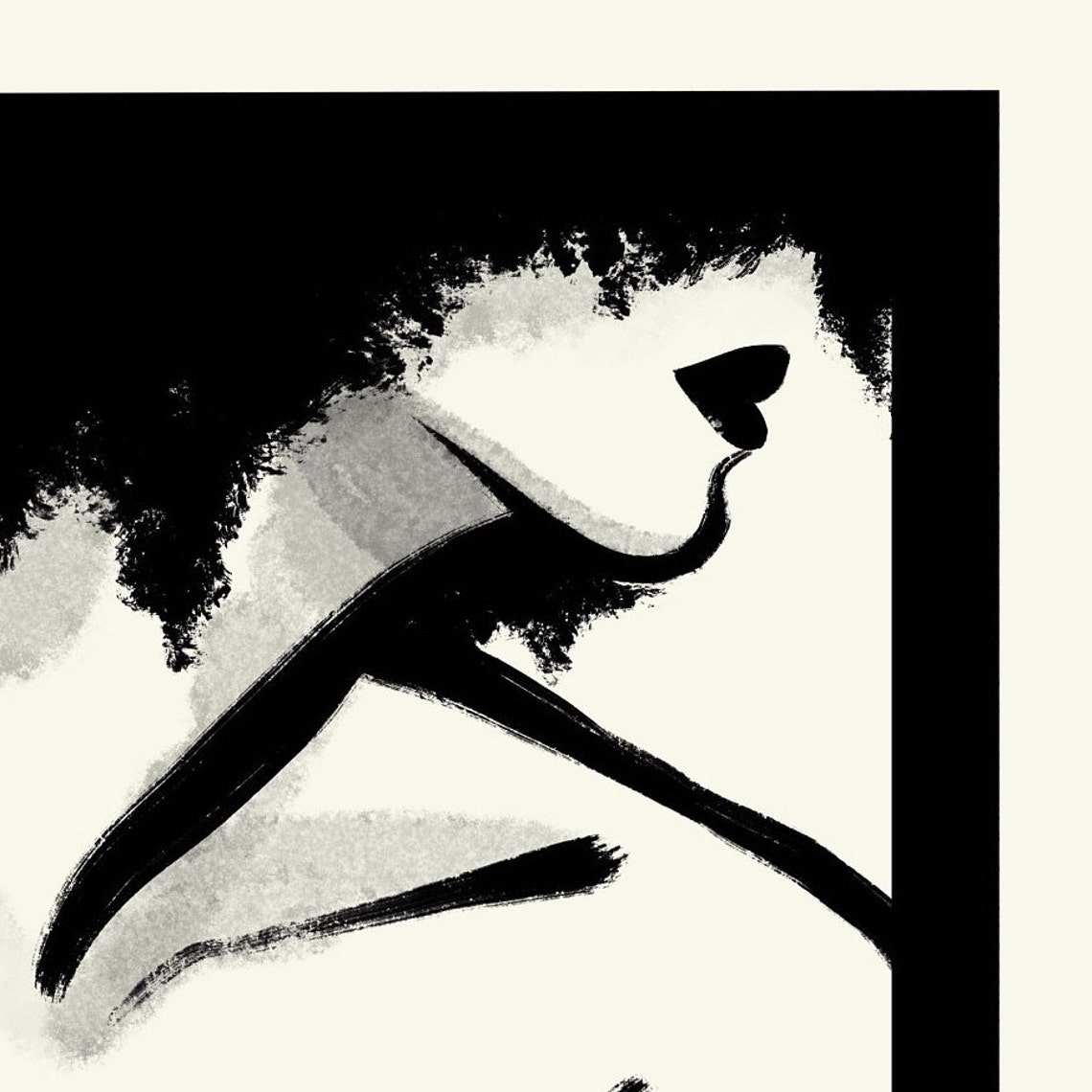 Black Woman Art African American Art Line Drawing Printable - Etsy