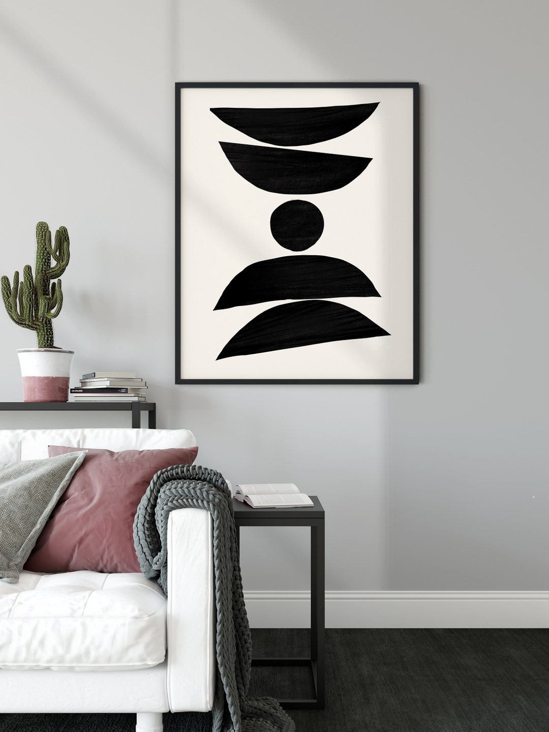 Abstract Shapes Minimalist Art Print/ Printable Art/ Aesthetic Room ...