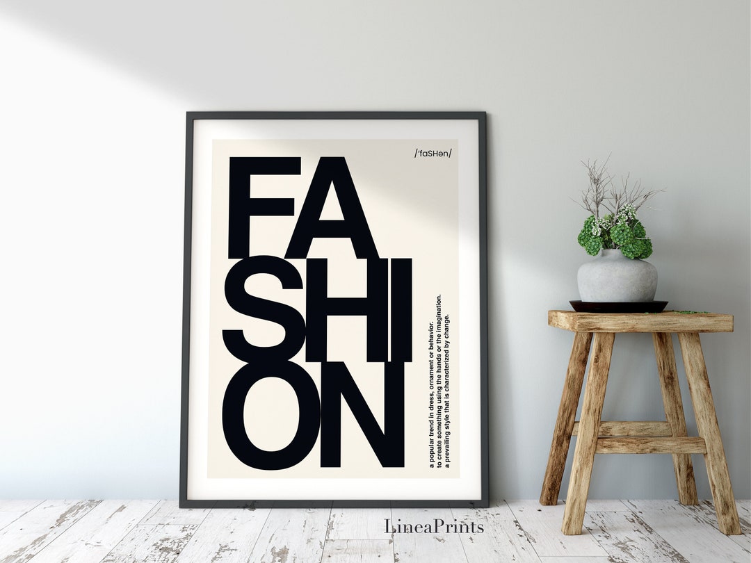 Fashion Print, Large Wall Art, Fashion Quote, Typography Print, Fashion ...
