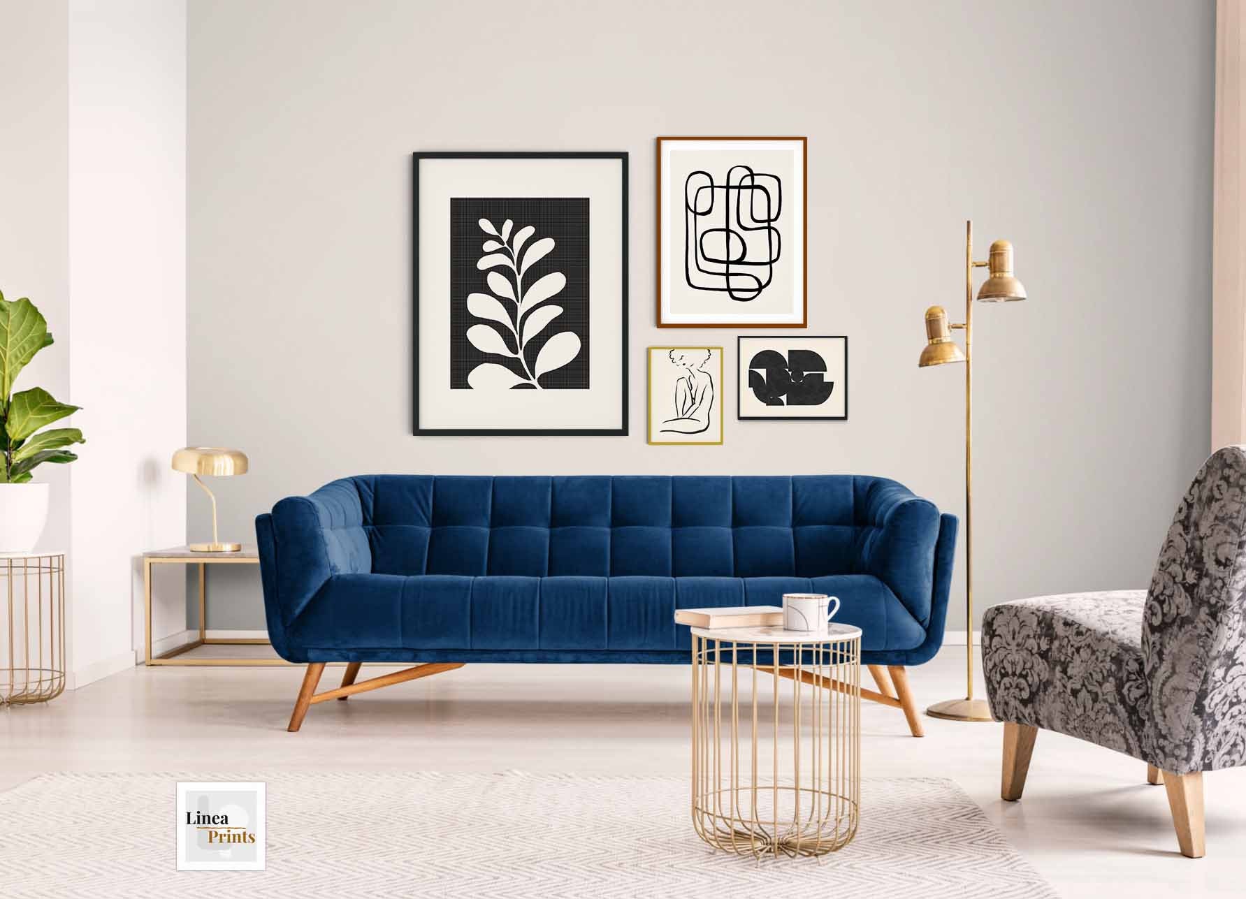 Large Abstract Wall Art Leaf Printable Wall Art minimalist | Etsy