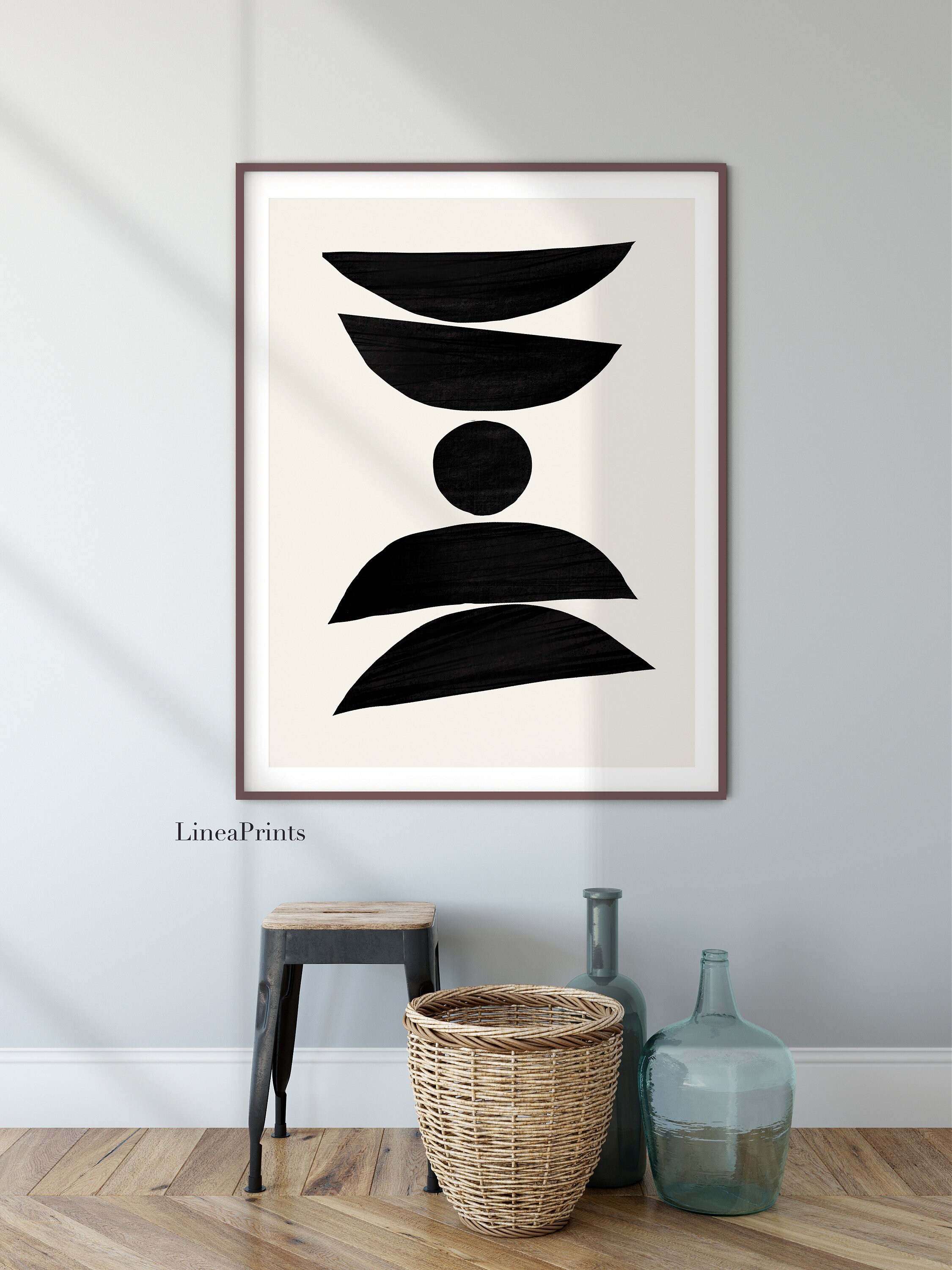 Abstract Shapes Minimalist Art Print/ Printable Art/ Aesthetic Room ...