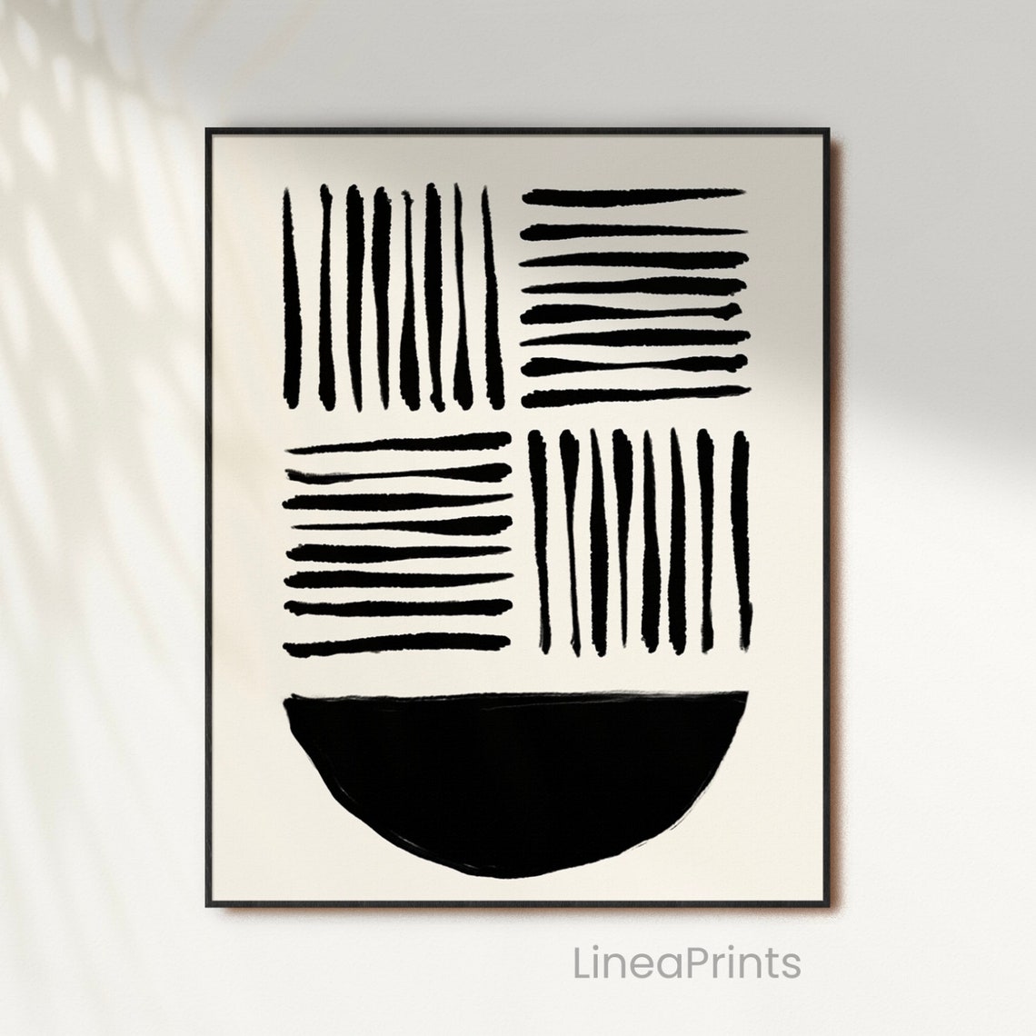 Large Abstract Shapes and Lines Printable Wall Art Line Art - Etsy