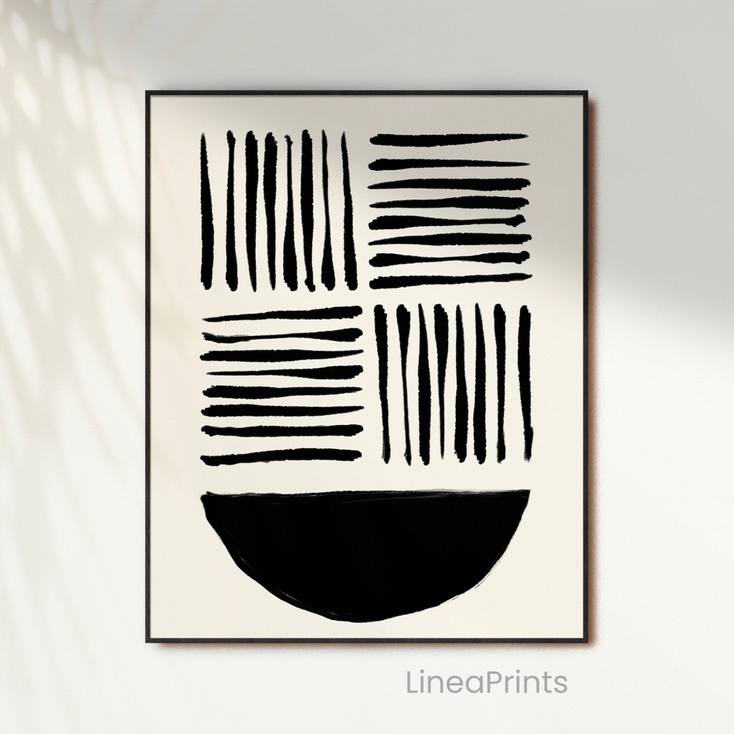 Large Abstract Shapes and Lines | Printable Wall Art, Line Art Drawing ...