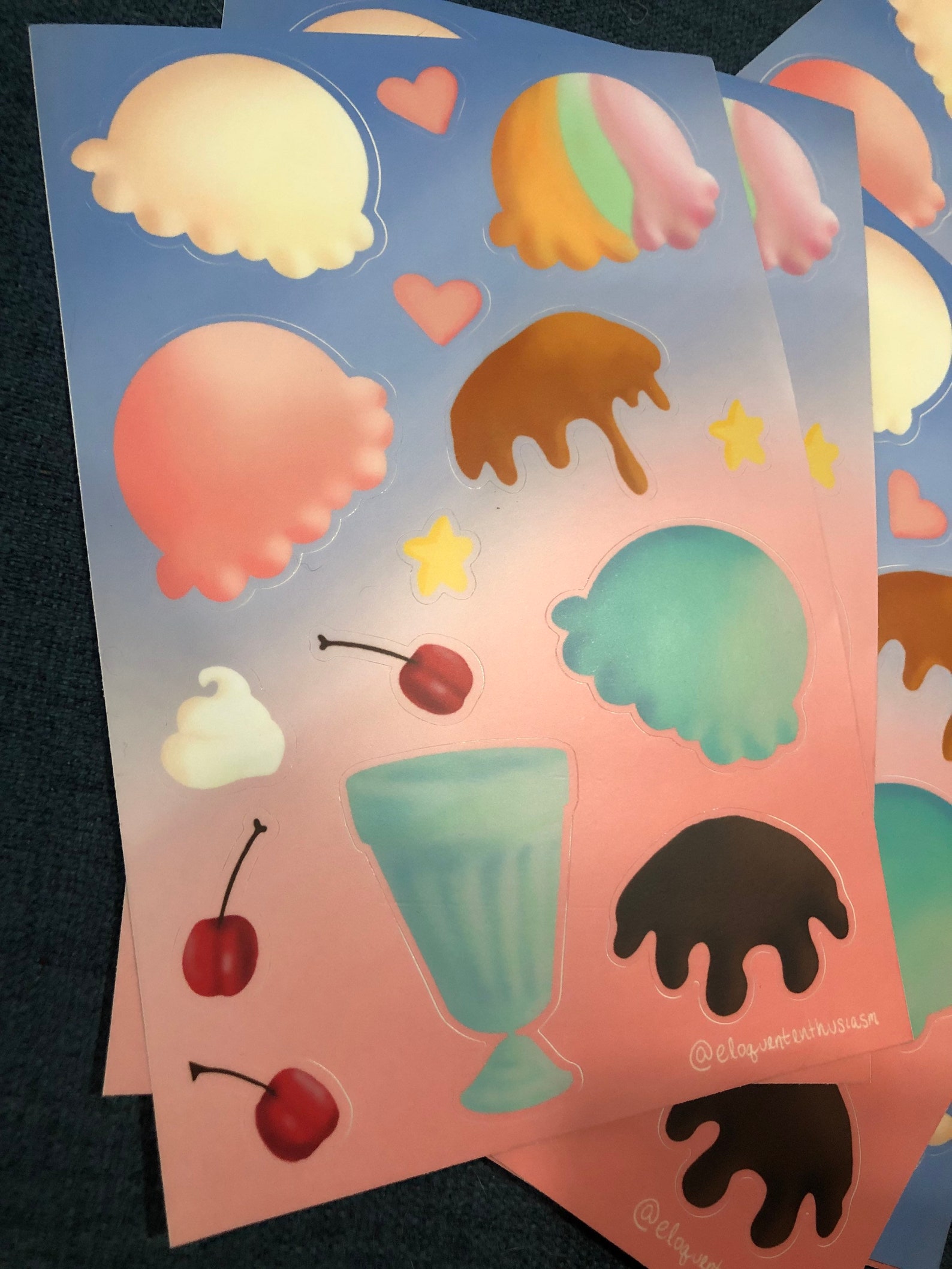 Ice Cream Party Sticker Sheet - Etsy