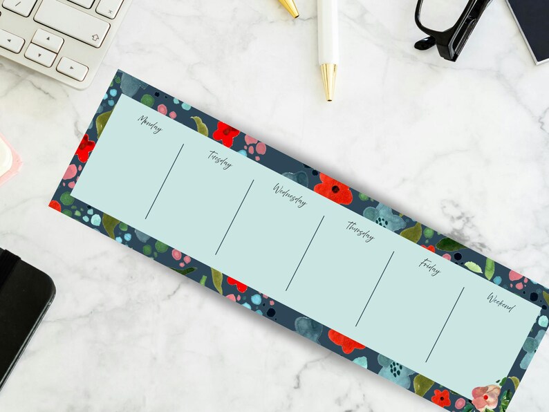 Weekly Desk Planner Sticky Notepad | Daily To-do List - Etsy
