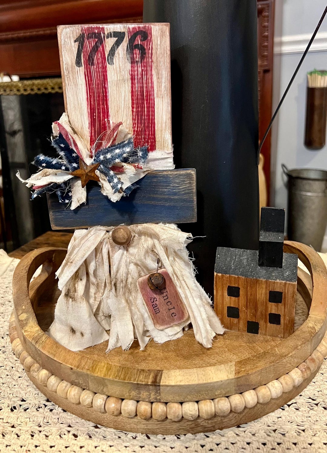 Primitive Wood Uncle Sam - Etsy