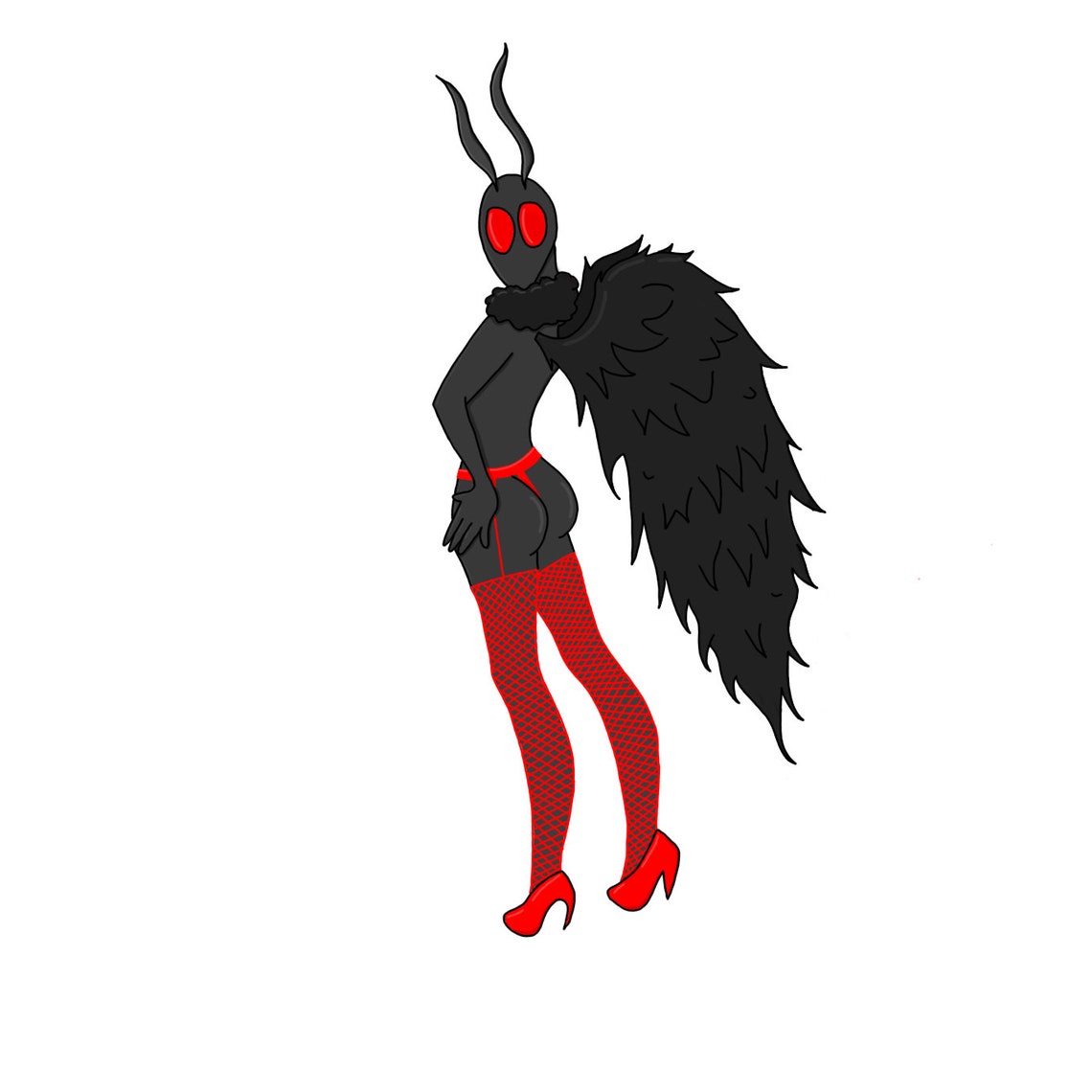 Mothman Sticker Mothman Butt Pin Up - Etsy