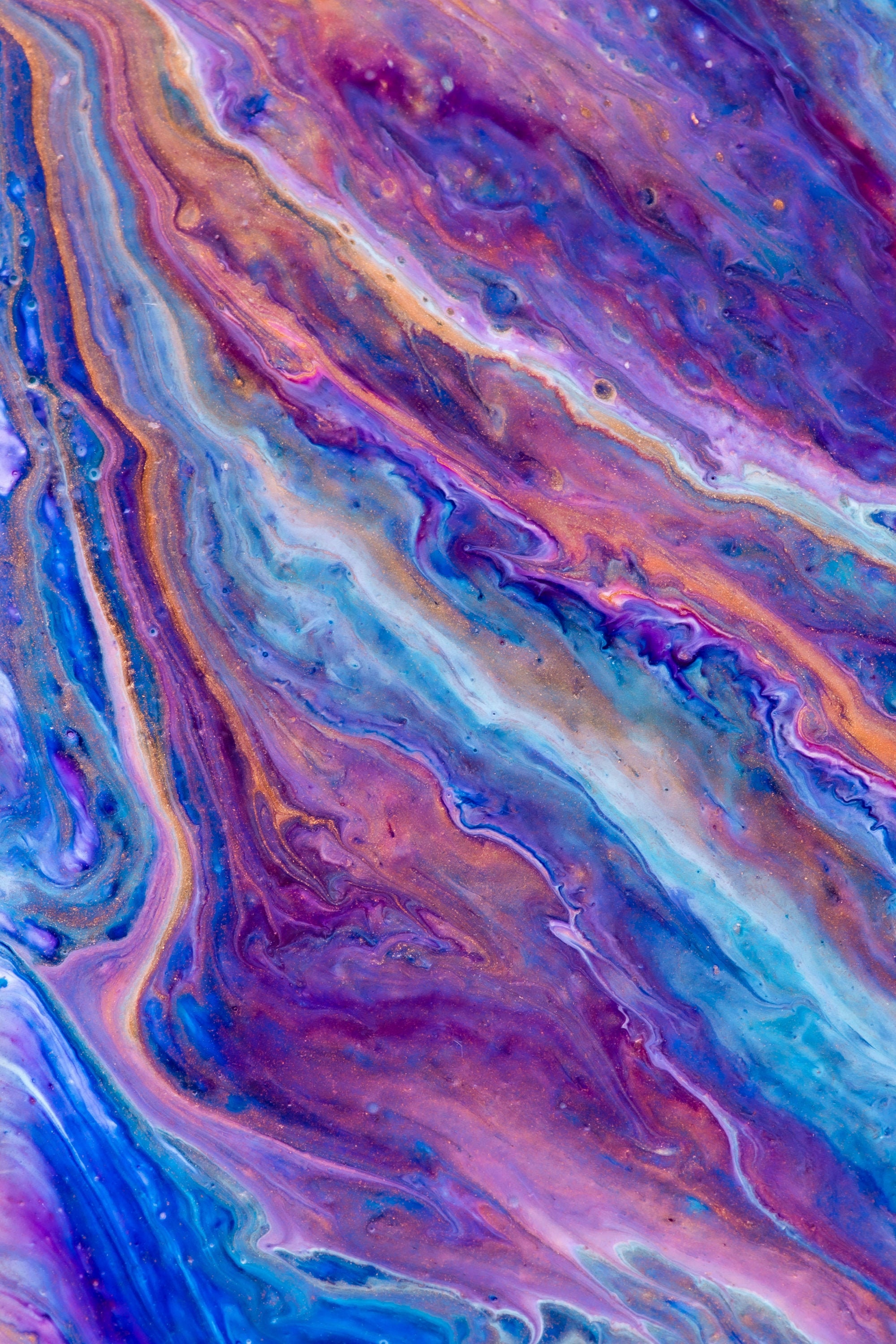 Colorful Abstract Painting, Acrylic Paint Pour Art, Digital Download ...
