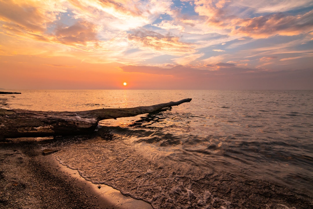 Lake Erie Sunset Landscape Photography Digital Download High Resolution ...