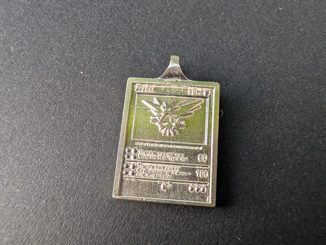 Zapdos Sterling Silver Pendant – Pokémon Card-inspired Jewellery for ...