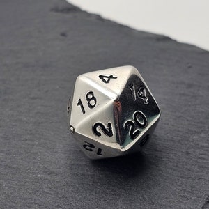 Handmade D20 in Solid Sterling Silver - Etsy