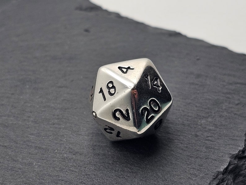Handmade D20 in Solid Sterling Silver - Etsy