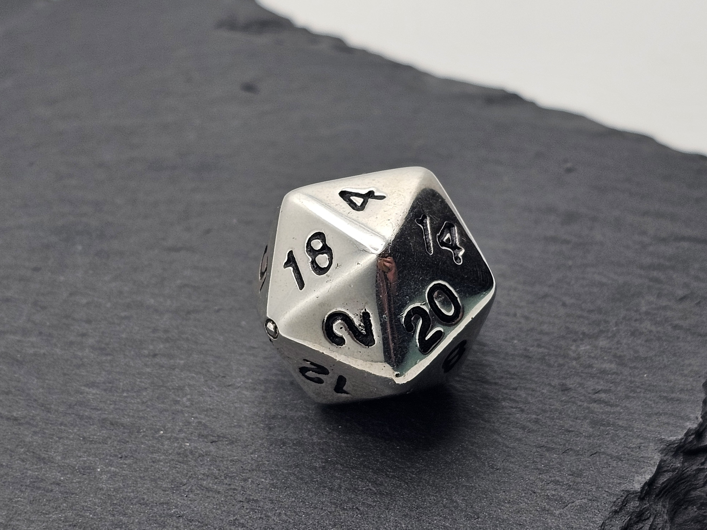 Handmade D20 in Solid Sterling Silver - Etsy
