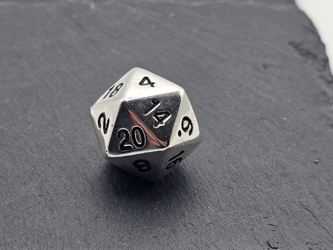 Handmade D20 in Solid Sterling Silver - Etsy