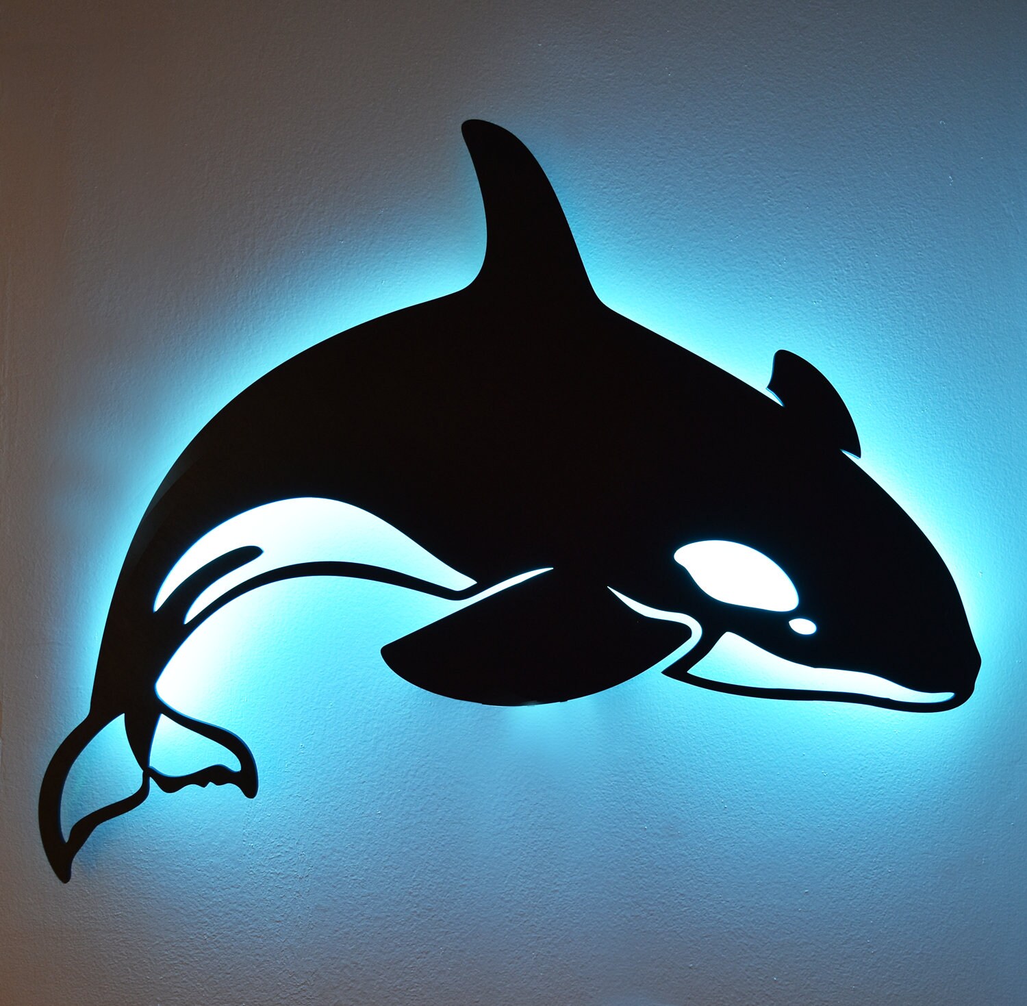 Large LED Lighted Killer Whale Orca Wall Art Nautical | Etsy