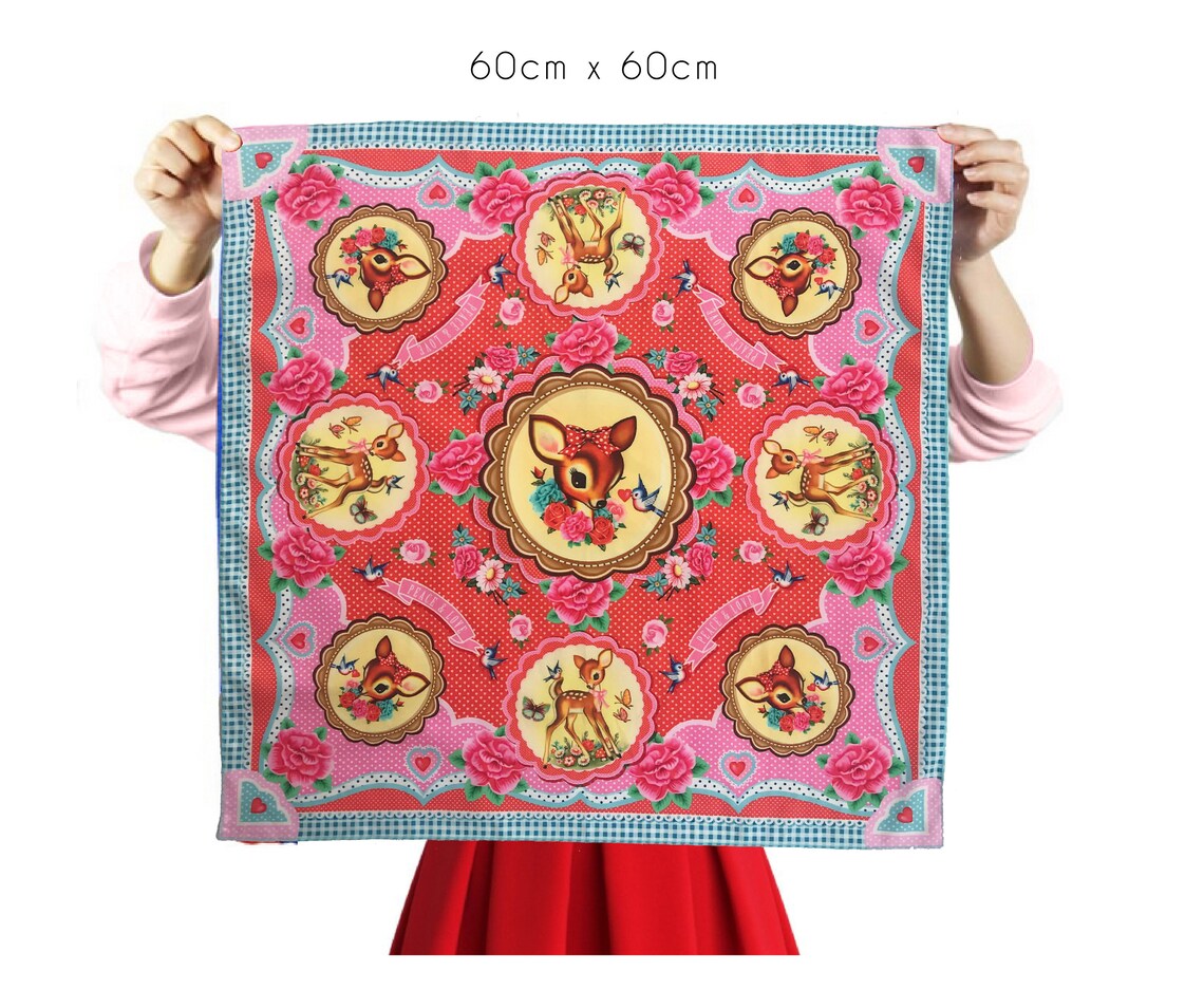 Bambi Silky Satin Scarf 90cm and 60cm Bambi Scarf Mask Scarf - Etsy