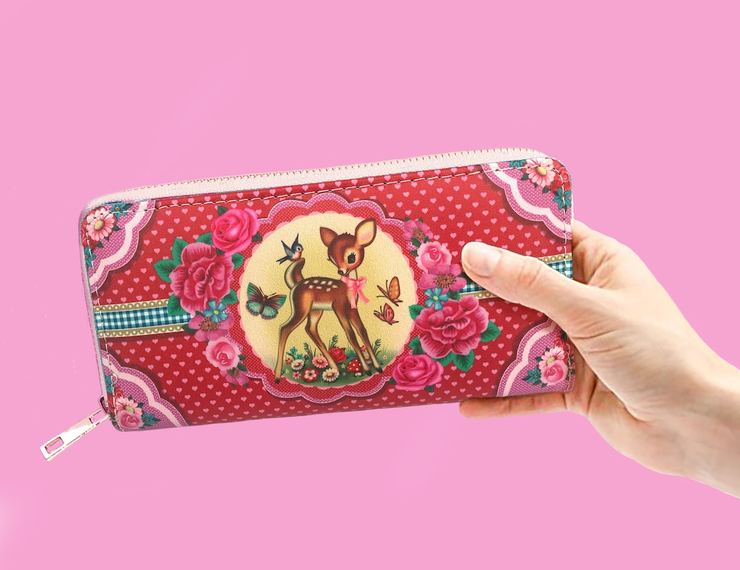 Vintage Style Bambi Wallet: Darling Deer Kitsch Purse - Etsy