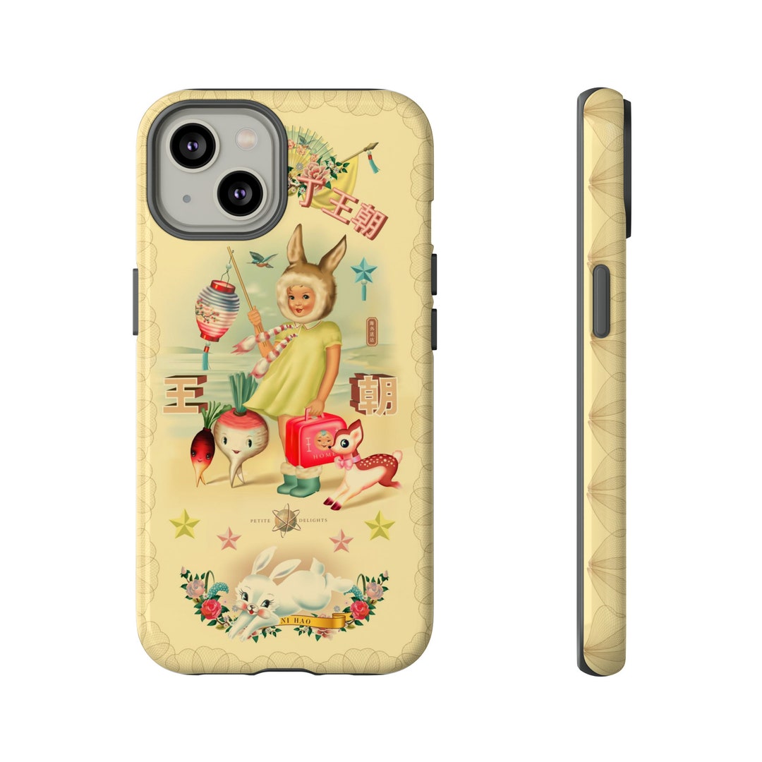 Bunny Girl Art Tough Phone Case: Fiona Hewitt Design - Etsy UK