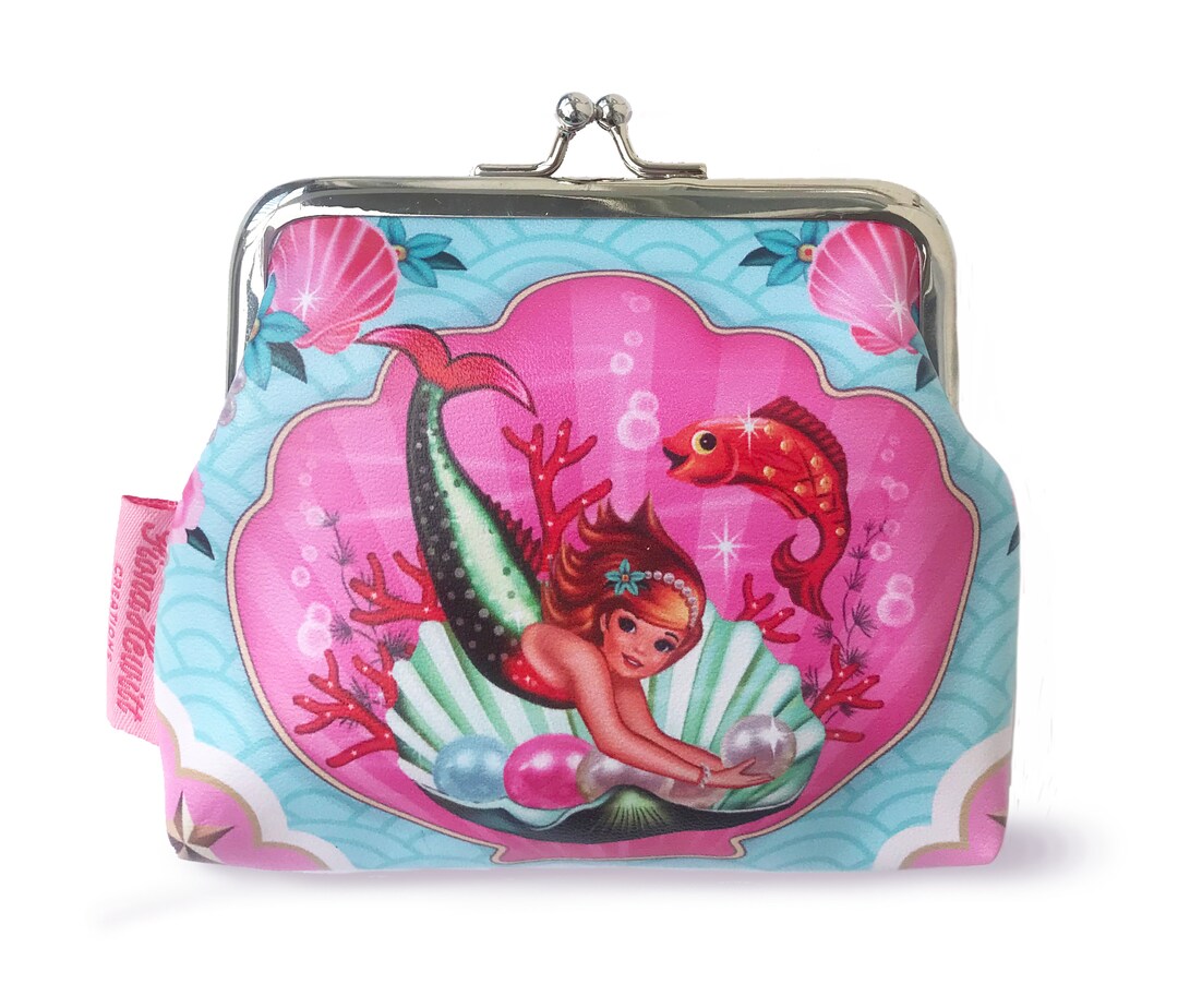 Mermaid Coin Purse Vintage Undersea 1950's Retro Mermaid Nostalgia Coin ...