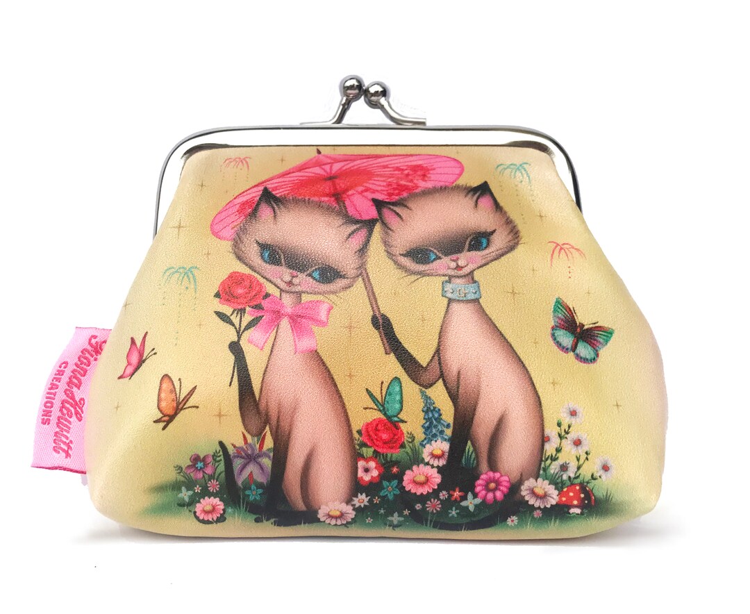 Vintage Siamese Cat Coin Purse: 1950s Style Fiona Hewitt Design - Etsy
