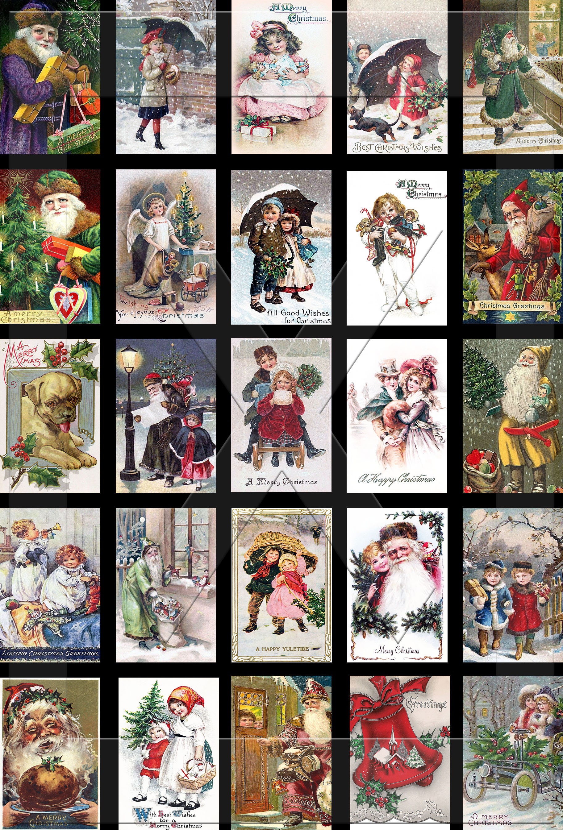100 Victorian Christmas Card Fronts/volume 2 OF 2/ 10 - Etsy