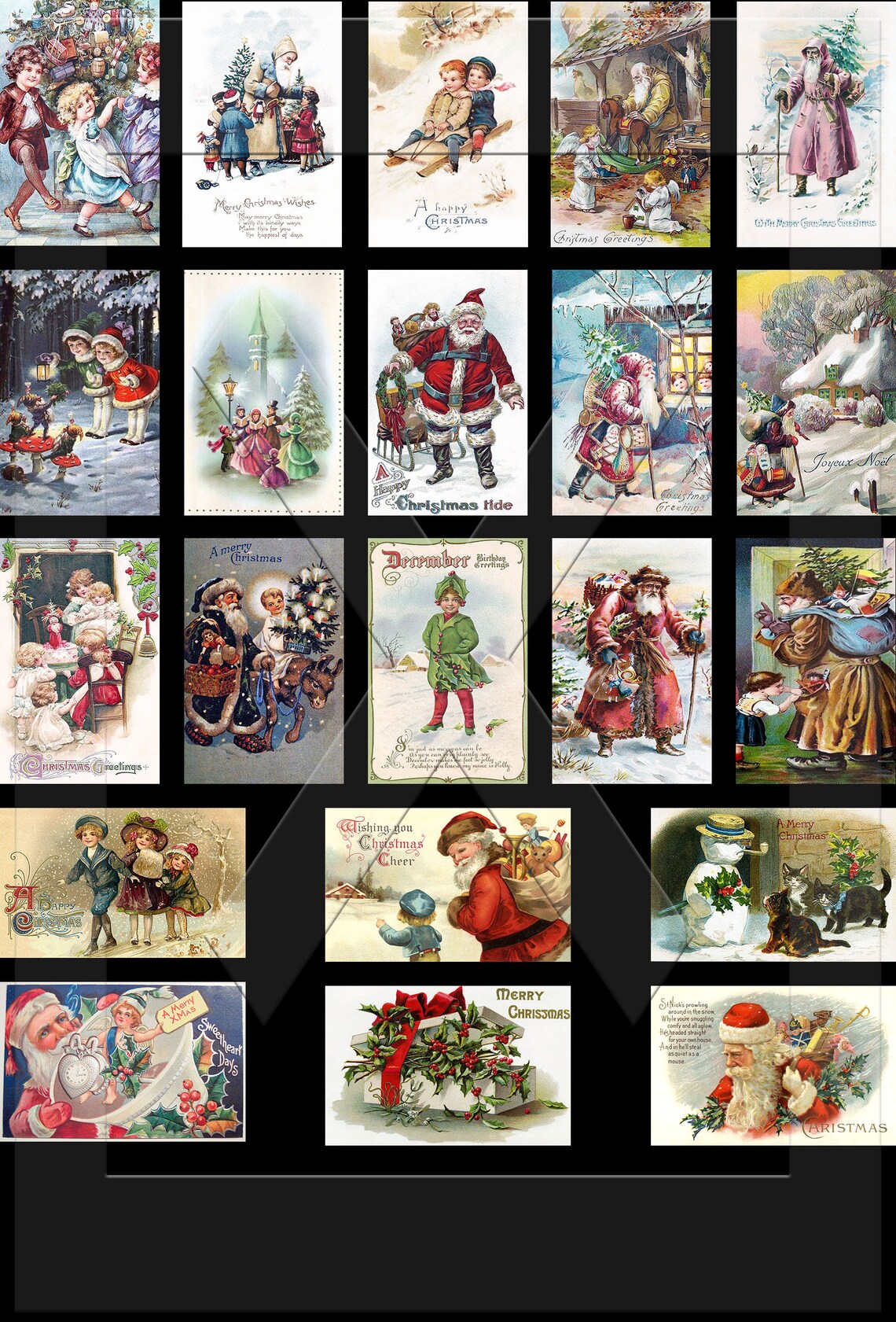 100 Victorian Christmas Card Fronts/volume 2 OF 2/ 10 - Etsy