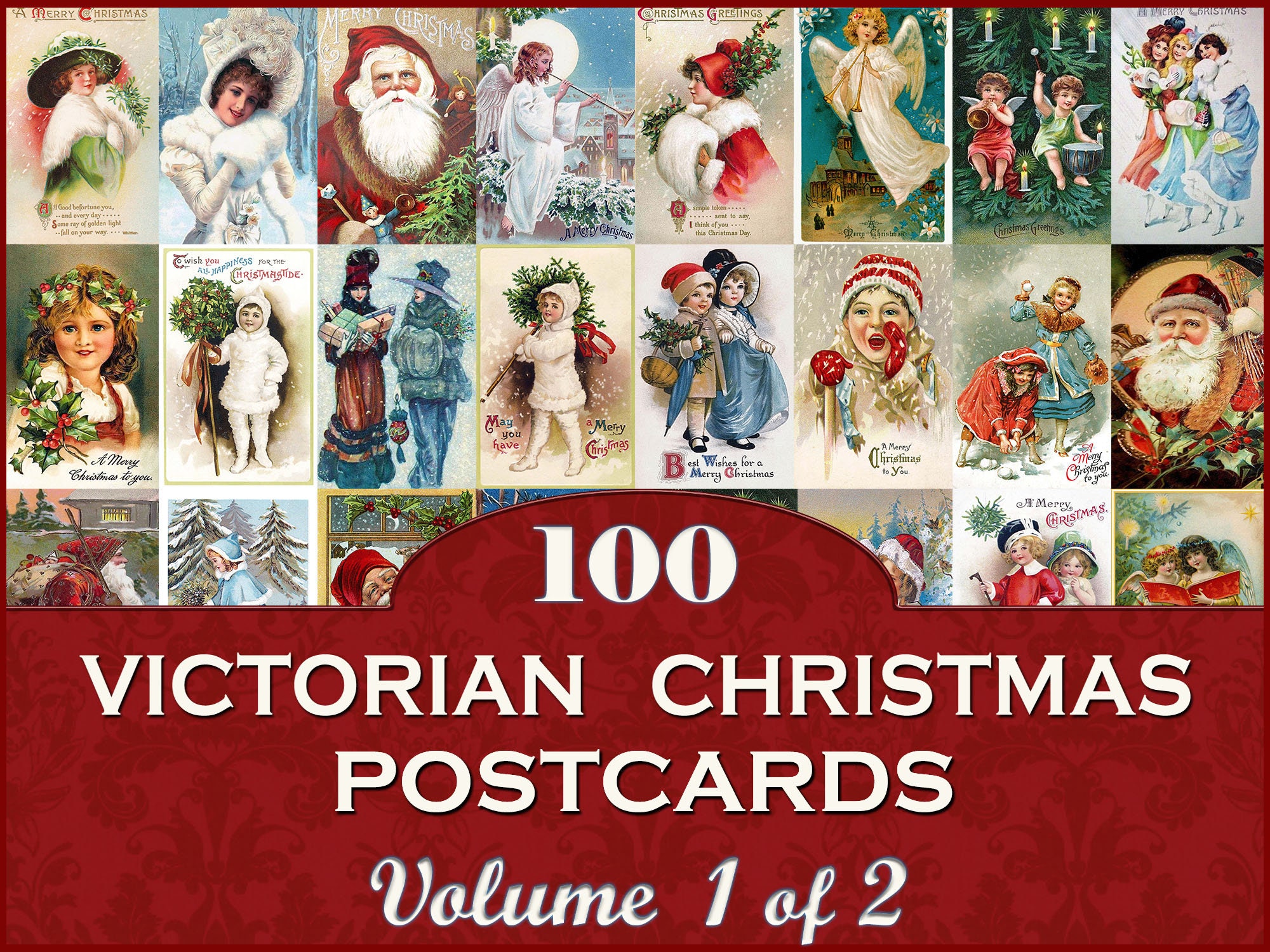 100 Victorian Christmas Card Fronts/volume 1 OF 2/ 10 | Etsy
