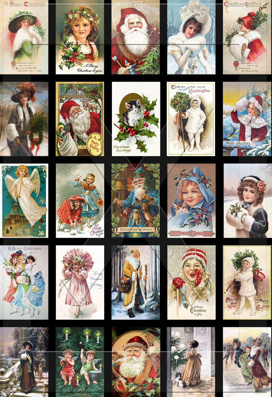 100 Victorian Christmas Card Fronts/volume 1 OF 2/ 10 | Etsy