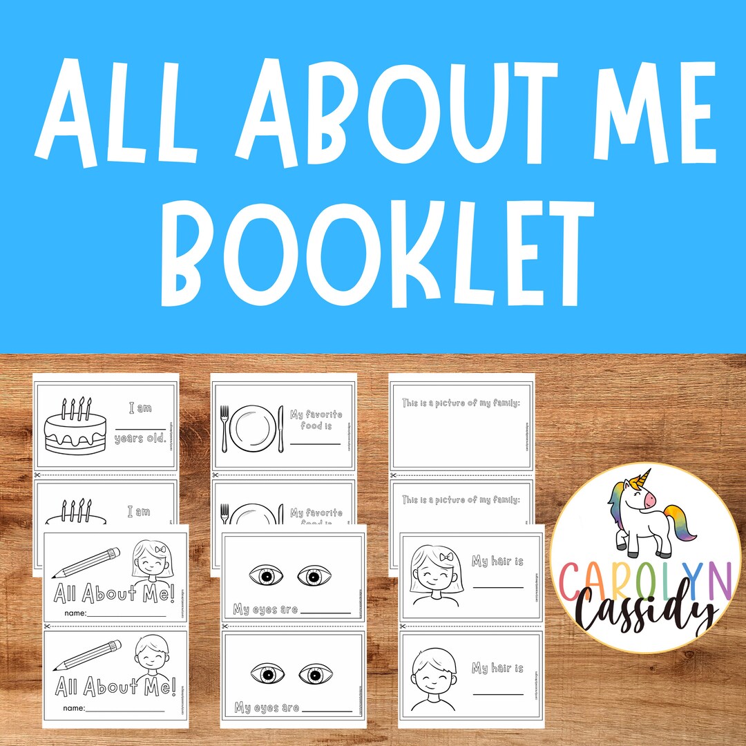 All About Me Booklet, Back to School, Back to School Activity, Back to ...