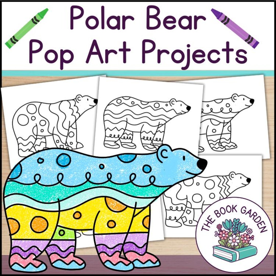 Polar Bear Art Project: Winter Coloring Page (PDF Download) - Etsy