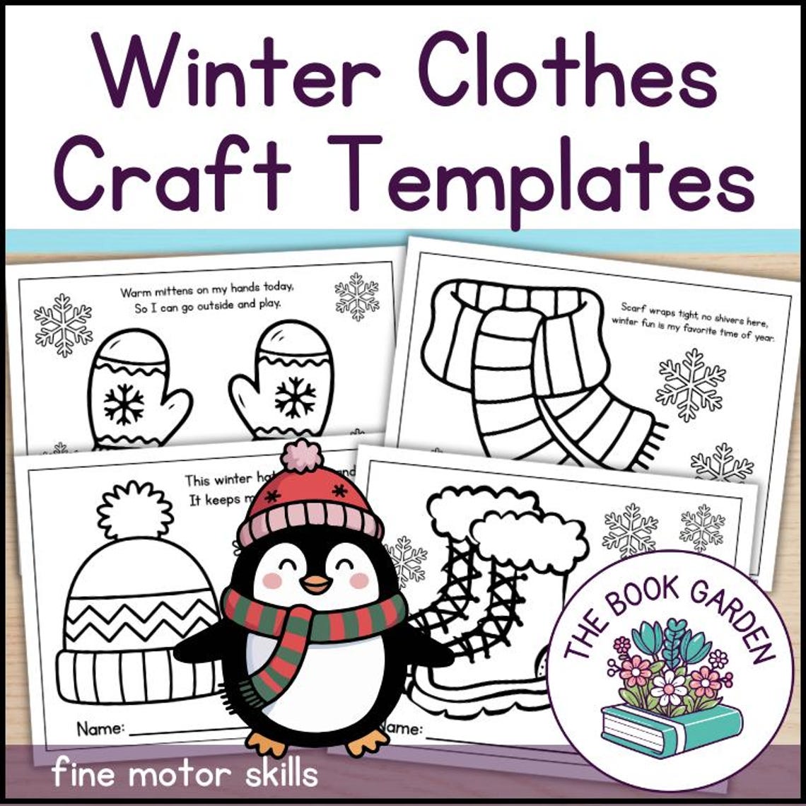 Winter Clothes Craft Templates: Winter Art Projects (PDF Download) - Etsy
